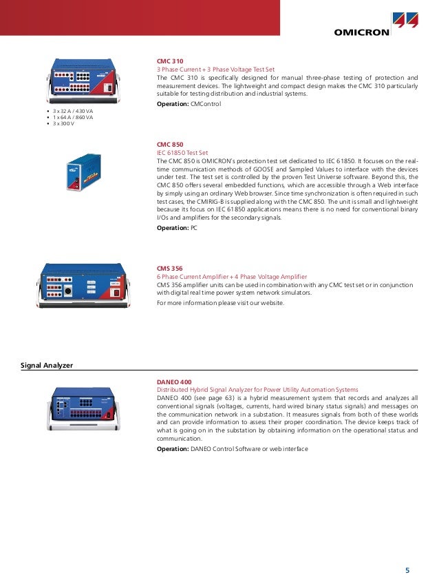 Omicron Testing Solutions For Protection And Measurement Systems Omic…