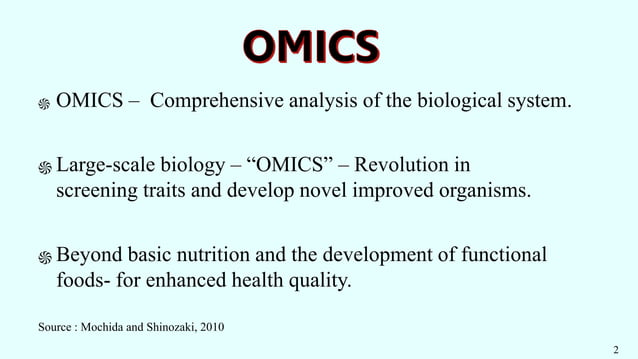 OMICS in Crop Improvement.pptx | Biotech and Biomedical Industry | Industries