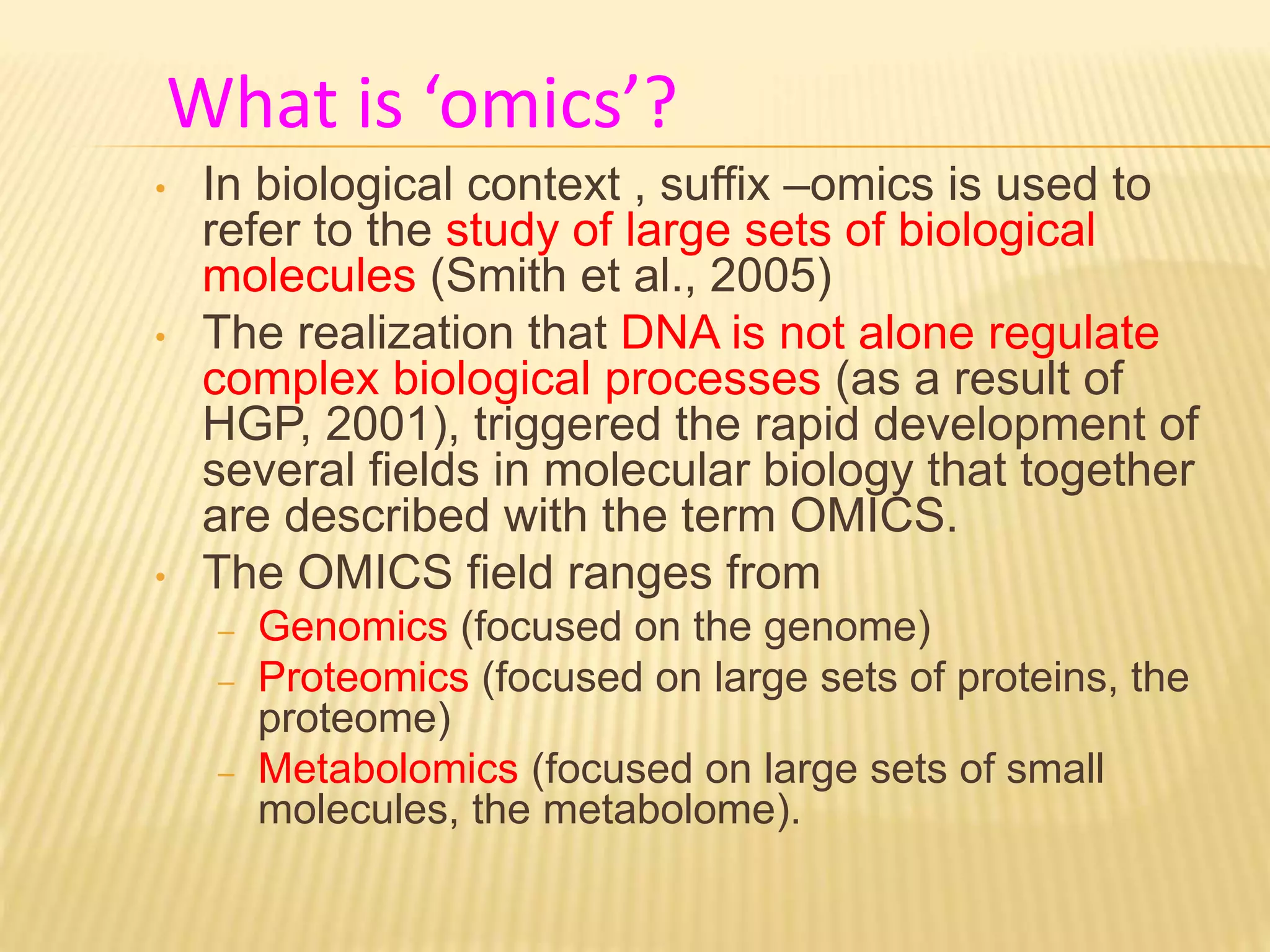 Omics era | PPTX