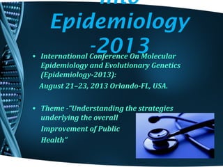 Conference on Epidemiology | PPT