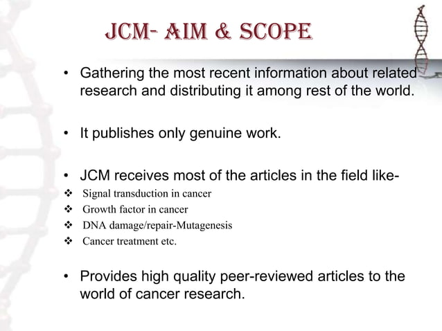 Journal of Carcinogenesis & Mutagenesis | PPT