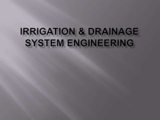 Journal of Irrigation & Drainage Systems Engineering | PPT