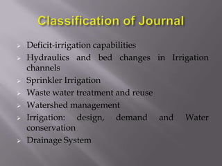 Journal of Irrigation & Drainage Systems Engineering | PPT