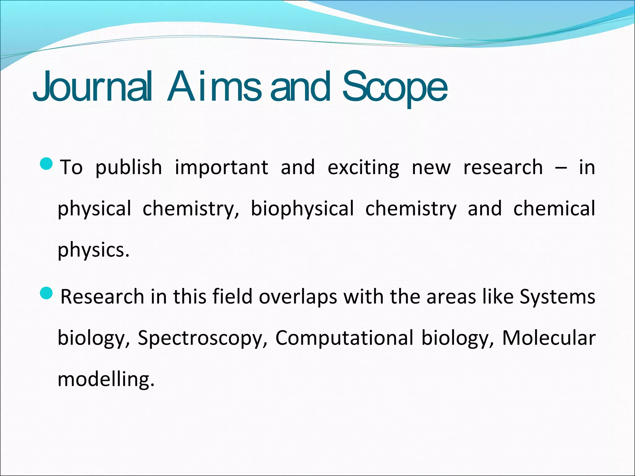 Journal of Physical Chemistry & Biophysics | PPT