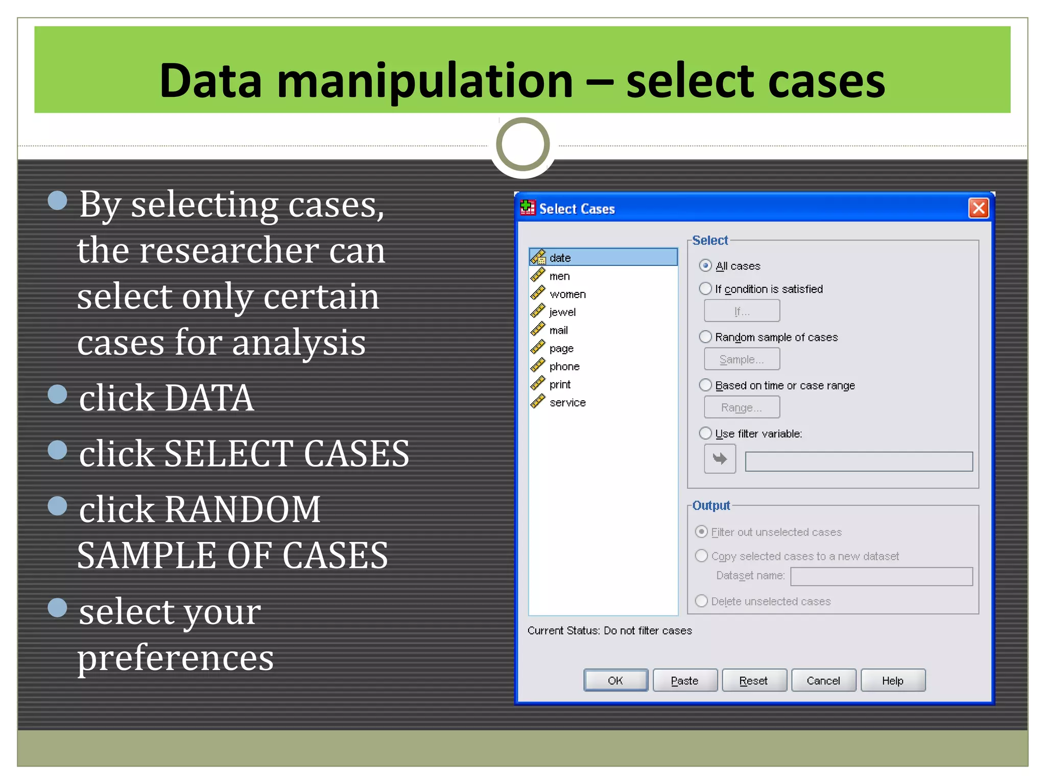 Introduction To Spss Ppt Operating Systems Computer Software And Applications
