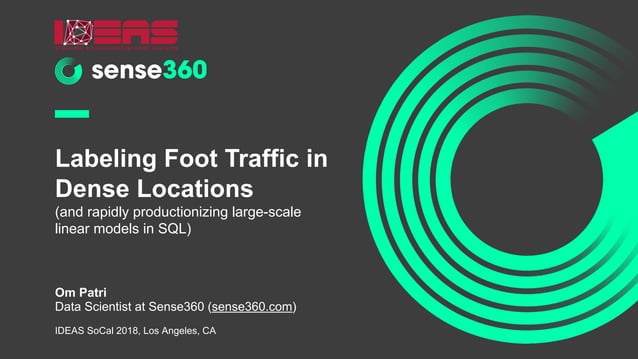 Labeling Foot Traffic in Dense Locations | PPT