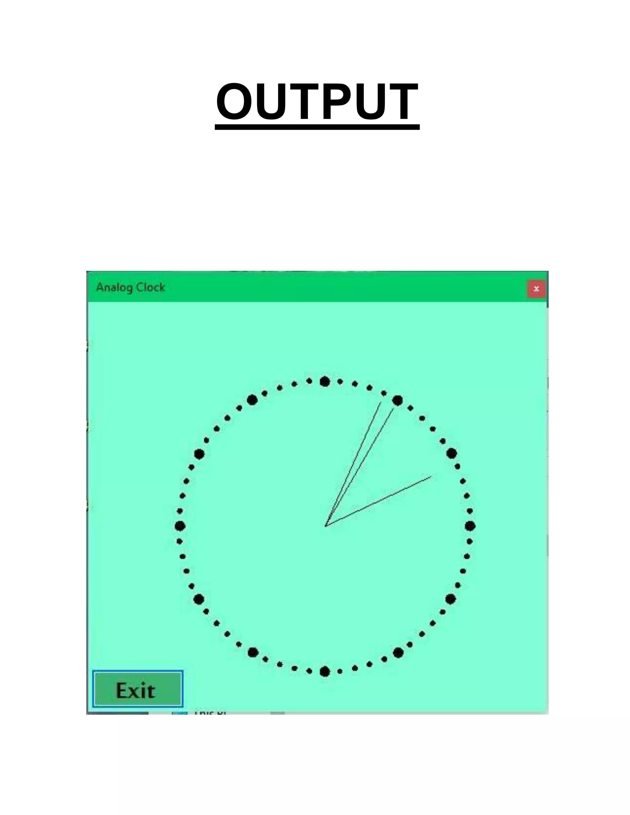 analog clock C# | DOCX
