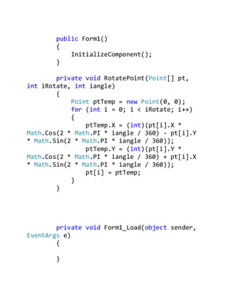 analog clock C# | DOCX