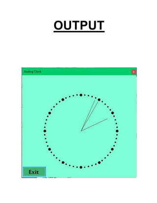 analog clock C# | DOCX