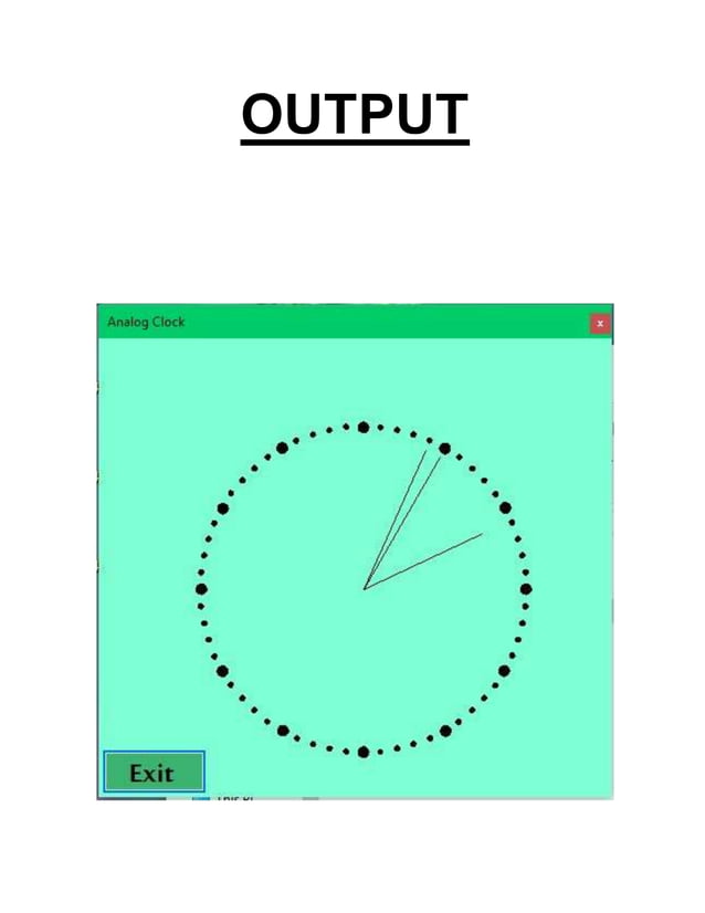 analog clock C# | DOCX