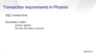 Omid: scalable and highly available transaction processing for Apache ...