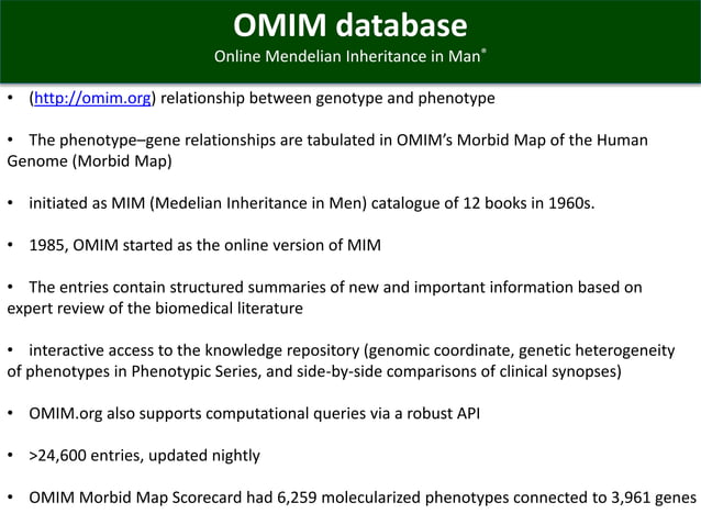 OMIM Database | PPTX