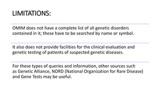 OMIM.pptx | Genetics | Science