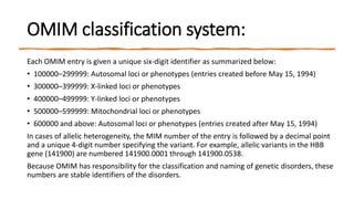 OMIM.pptx | Genetics | Science