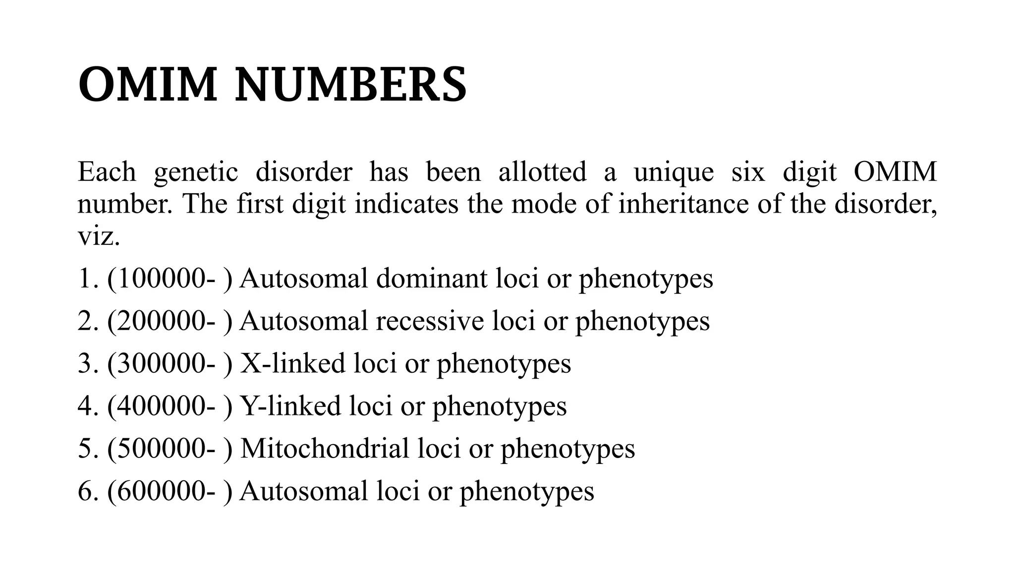 OMIM- Online Mendelian Inheritance in Man | PDF