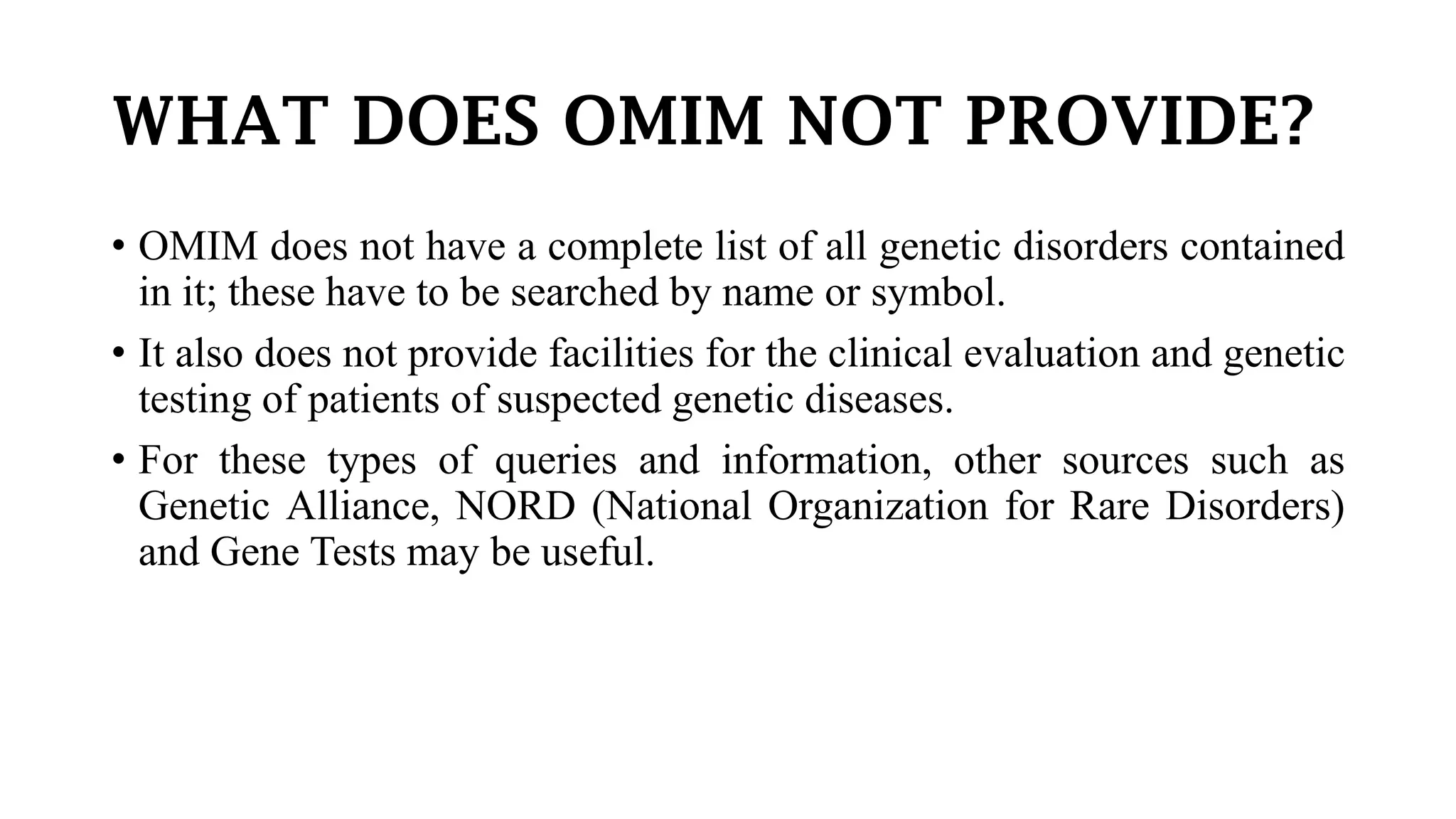 OMIM- Online Mendelian Inheritance in Man | PDF