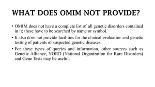 OMIM- Online Mendelian Inheritance in Man | PDF