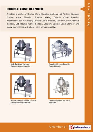 Om Engineering, Ahmedabad, Double Cone Blender | PDF