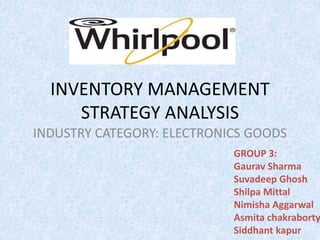 Whirlpool's Inventory Management | PPTX