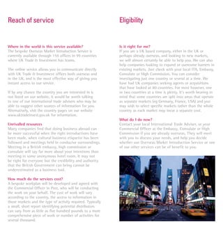 UKTI Trade Services Brochure | PDF