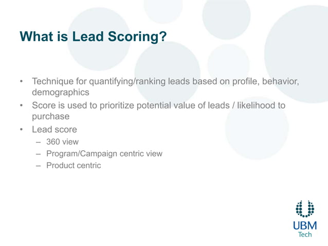 Enable Lead Scoring | PPTX