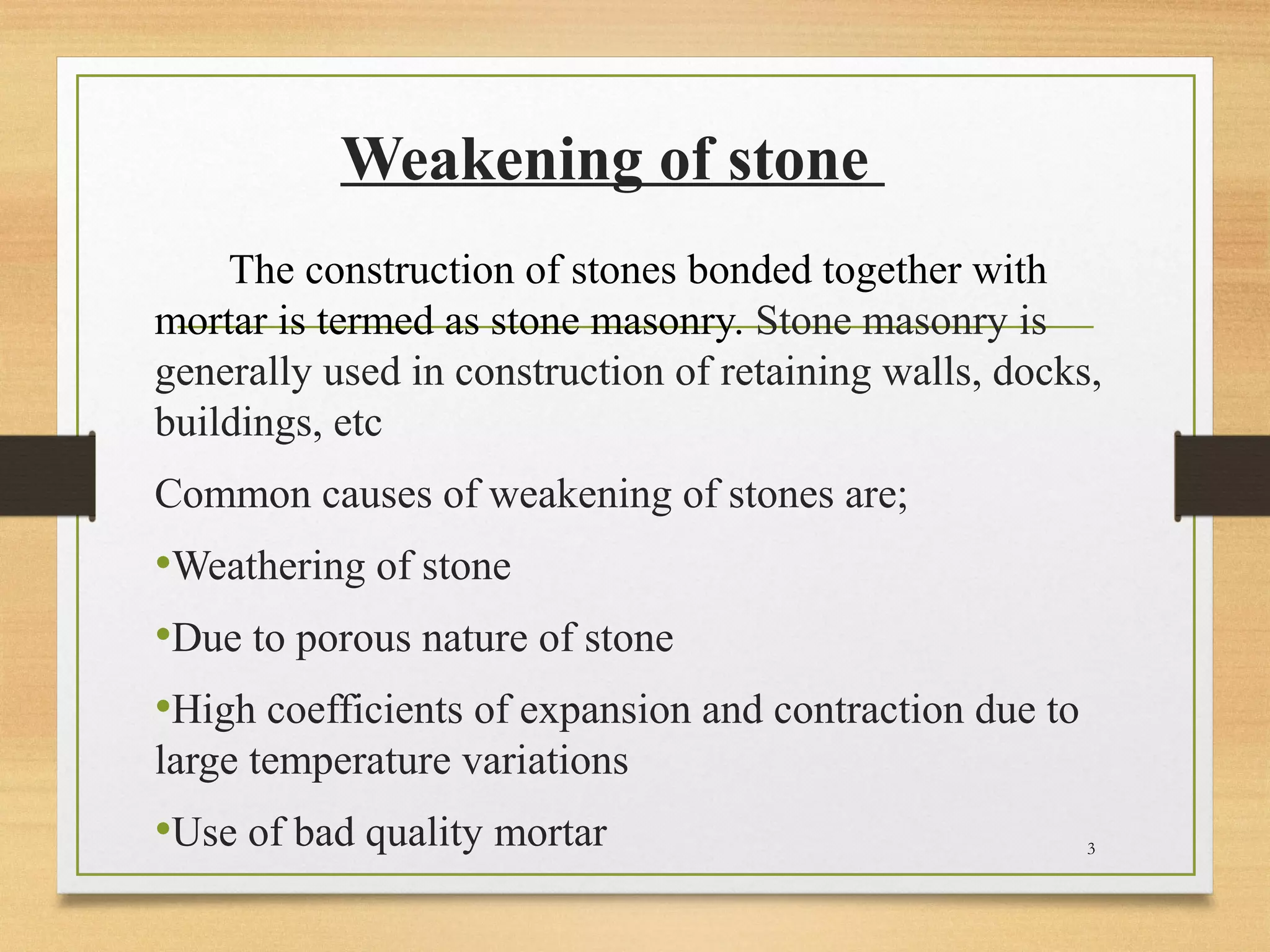 Discoloration of stone masonry | PPT | Civil Engineering Industry ...