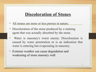 Discoloration of stone masonry | PPT | Civil Engineering Industry ...