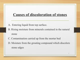 Discoloration of stone masonry | PPT | Civil Engineering Industry ...