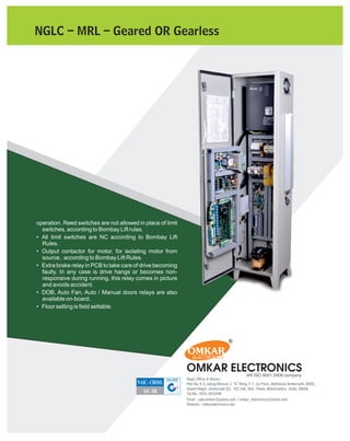 Omkar Electronics, Thane, Elevator Components | PDF