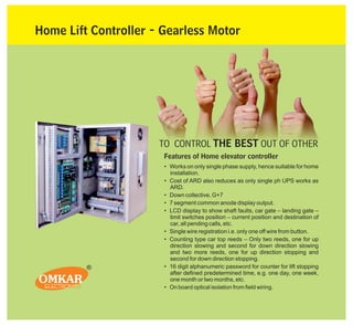 Omkar Electronics, Thane, Elevator Components | PDF