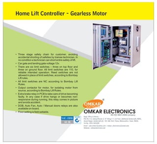 Omkar Electronics, Thane, Elevator Components | PDF