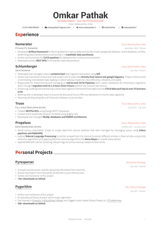 Omkar Pathak Resume | PDF