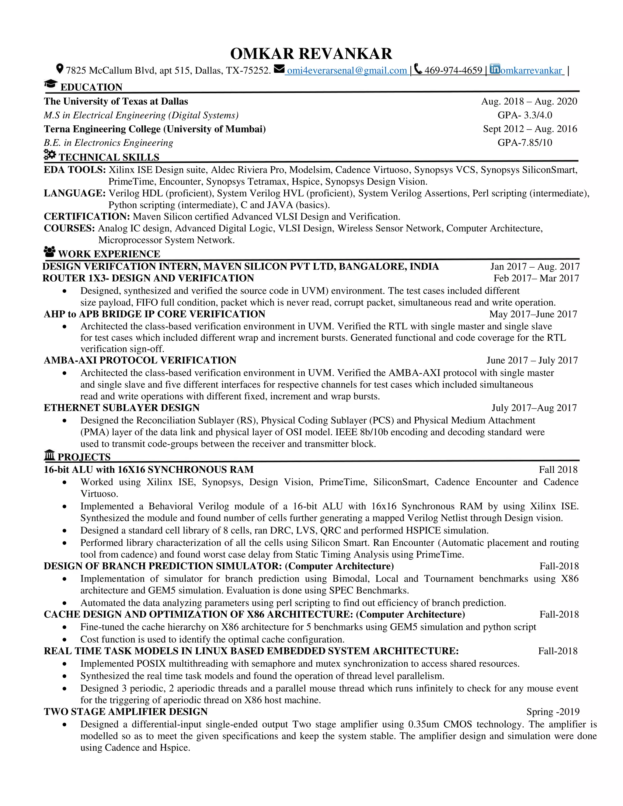 Omkar revankar Resume | PDF