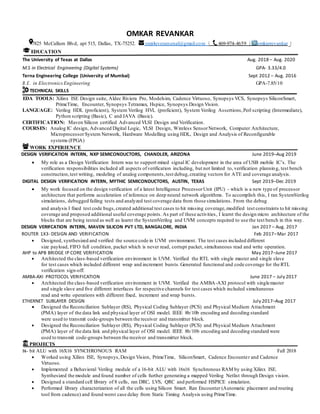 Omkar+revankar+resume | DOCX | Computing | Technology & Computing