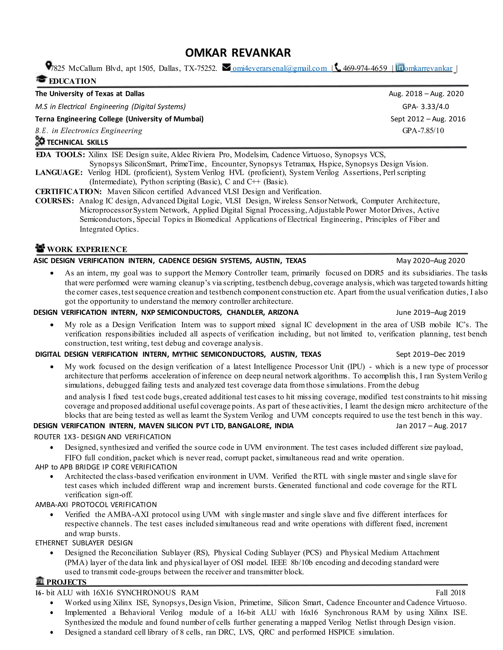 Omkar revankar resume | PDF