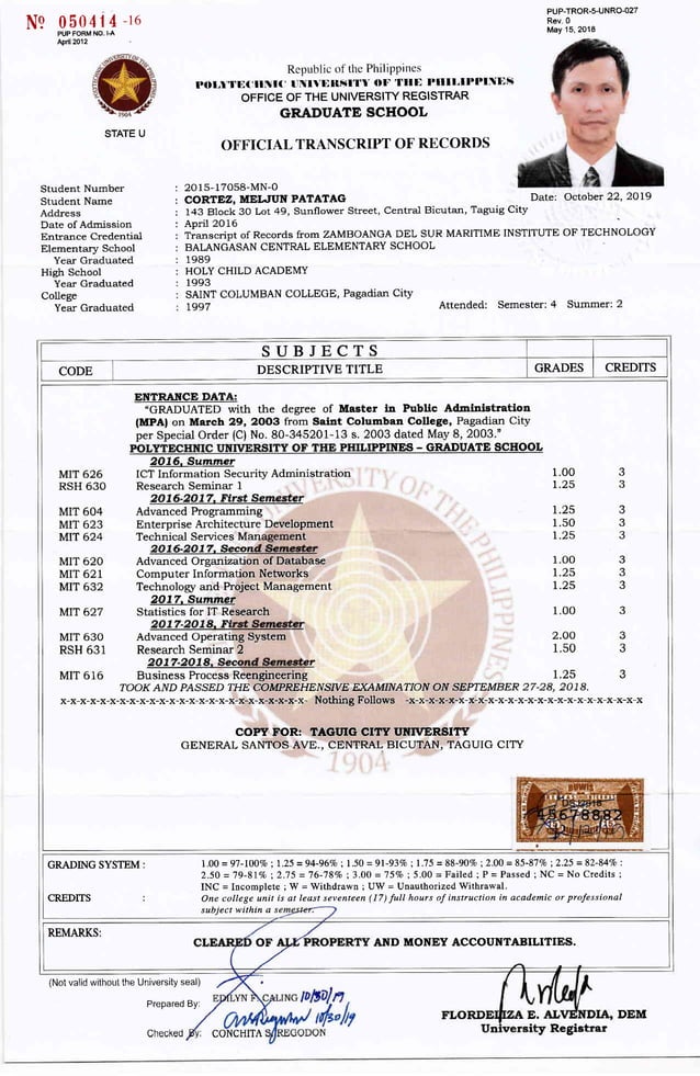 TOR PUP MSIT 2019 | PDF