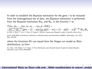 Allele manifestation in cancer: analytical expressions | PPT