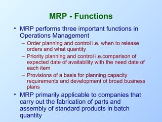 Om lect 06(r1-sep08)_basics of mrp_erp _mms_sies | PPT