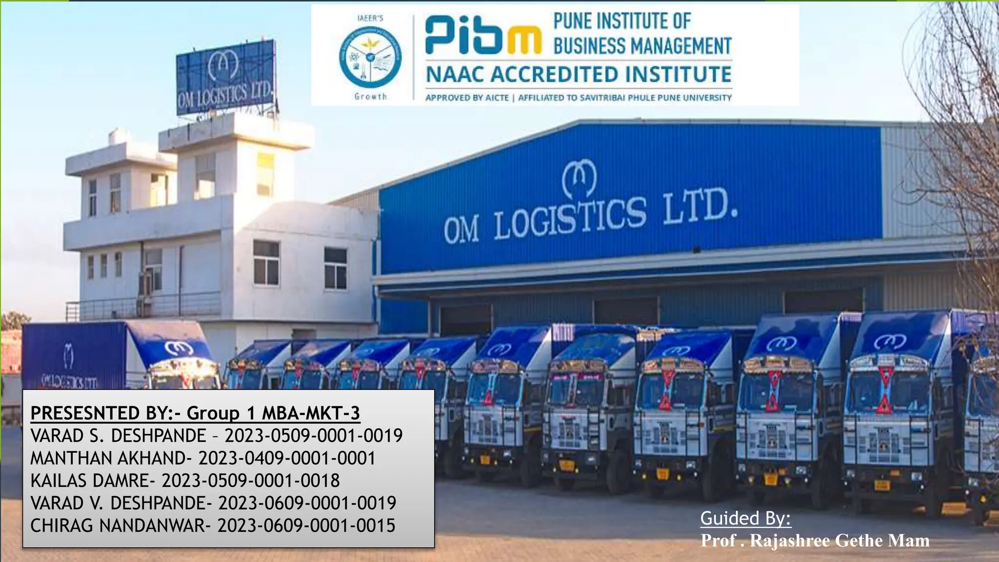 HRM mini project of om logistics which help us to understand how the HR ...