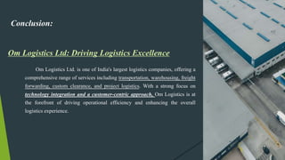 HRM mini project of om logistics which help us to understand how the HR ...