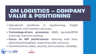 OM Logistics & Warehouse Executive Program | PDF
