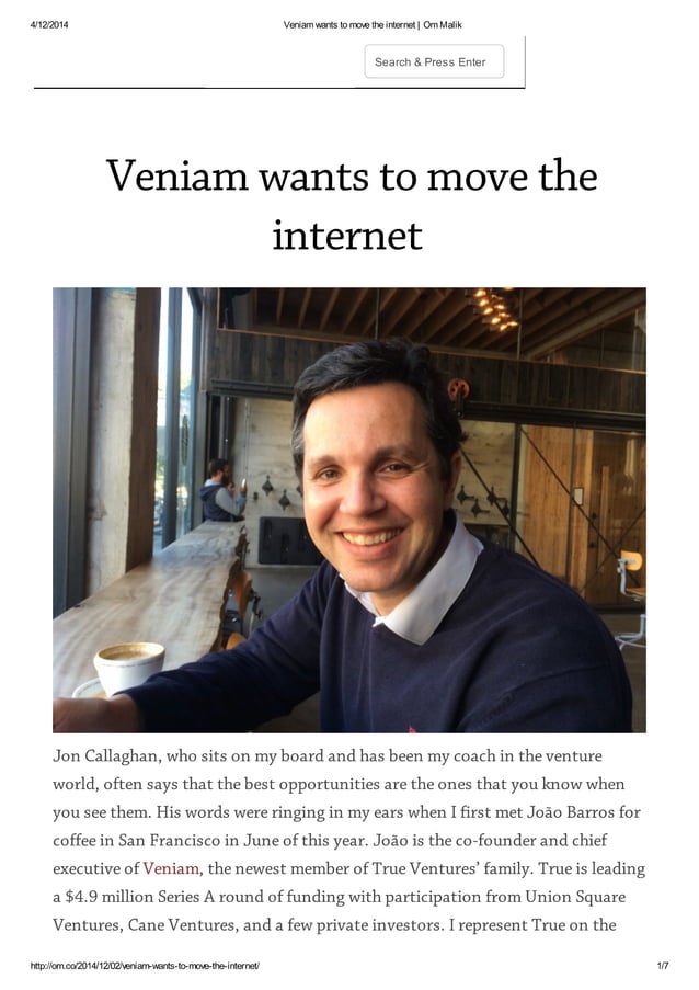 Veniam wants to move the internet | PDF