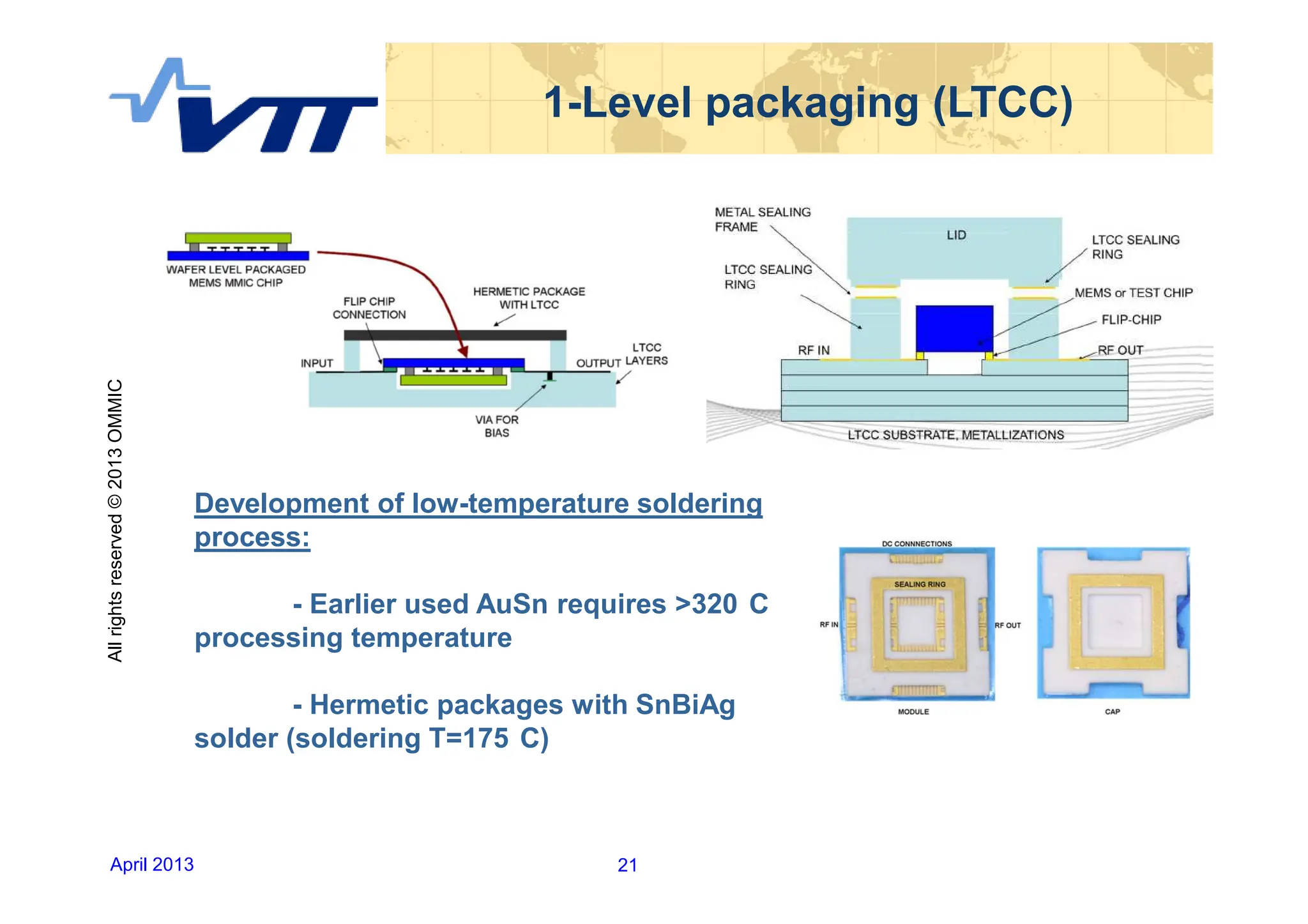 OMMIC presentation on fabrication of MMIC integrated with MEMs RF | PDF