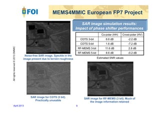 OMMIC presentation on fabrication of MMIC integrated with MEMs RF | PDF