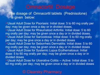 Omnacortil (Prednisolone Tablets) | ODP