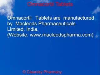 Omnacortil (Prednisolone Tablets) | ODP
