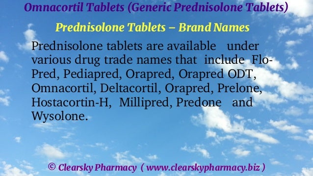 Omnacortil Tablets (Generic Prednisolone orally disintegrating Tablets ...