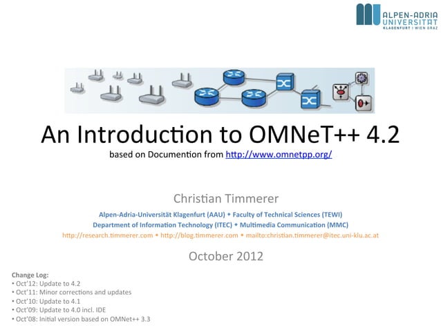 An Introduction to OMNeT++ 5.1 | PPTX | Programming Languages | Computing