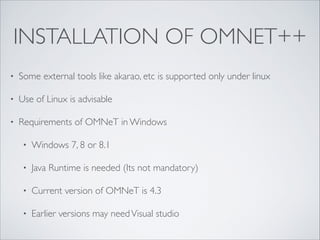 Simulators for Wireless Sensor Networks (OMNeT++) | PPT