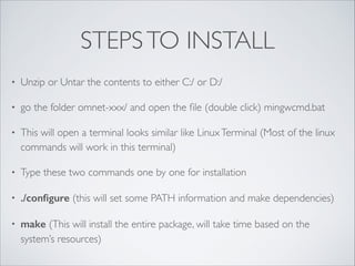 Simulators for Wireless Sensor Networks (OMNeT++) | PPT